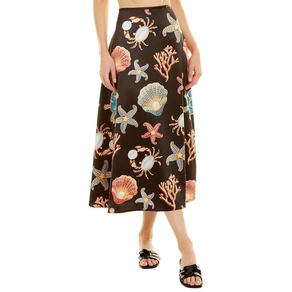 SONYA | Swim | Sonya Womens Seashell Midi Skirt Black | Poshmark